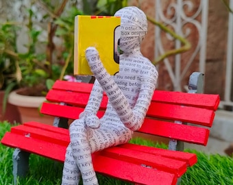 Reading Woman, Papier Mache Figure, - Etsy
