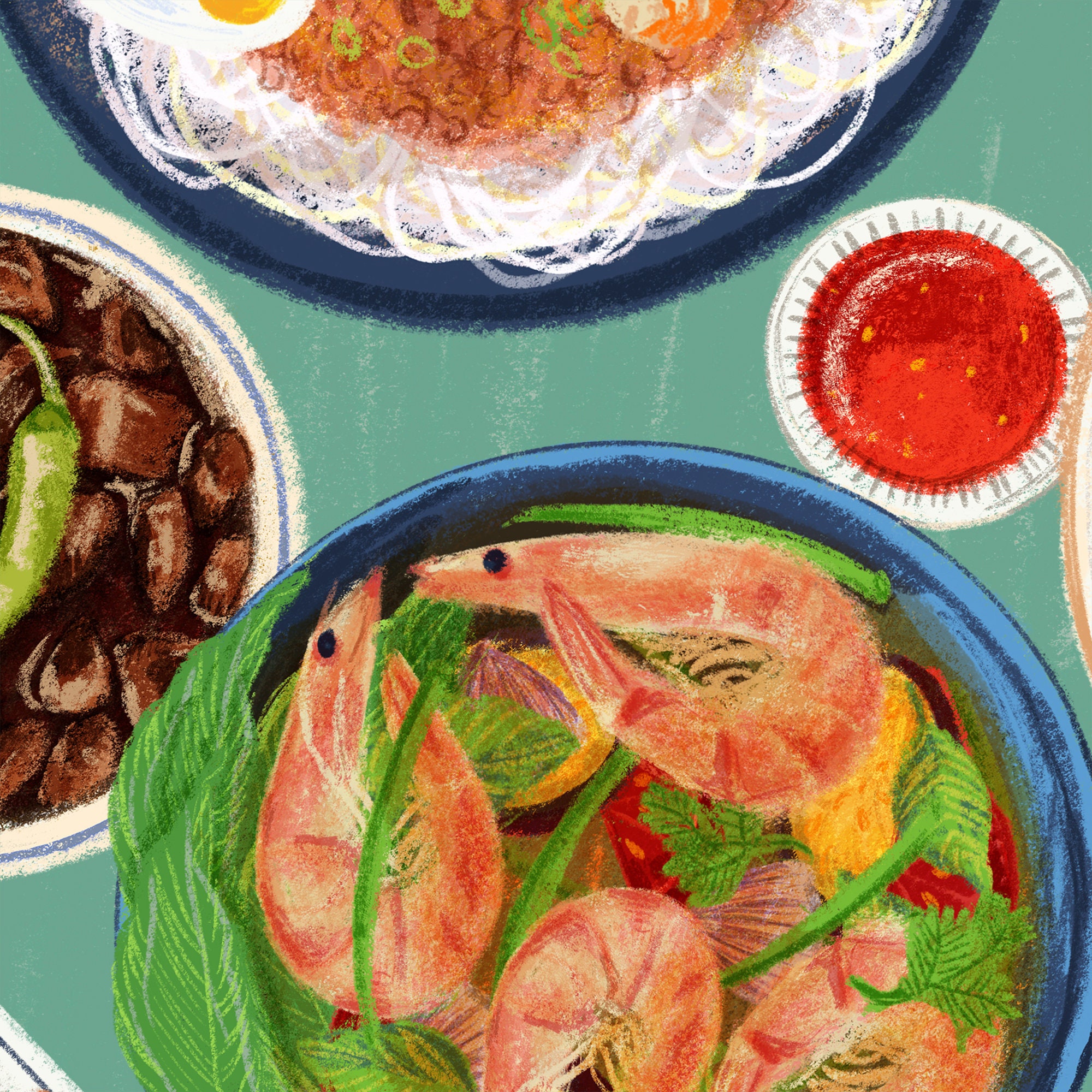 A4 A3 / Filipino Food Illustrated Poster Print / Giclée Print - Etsy