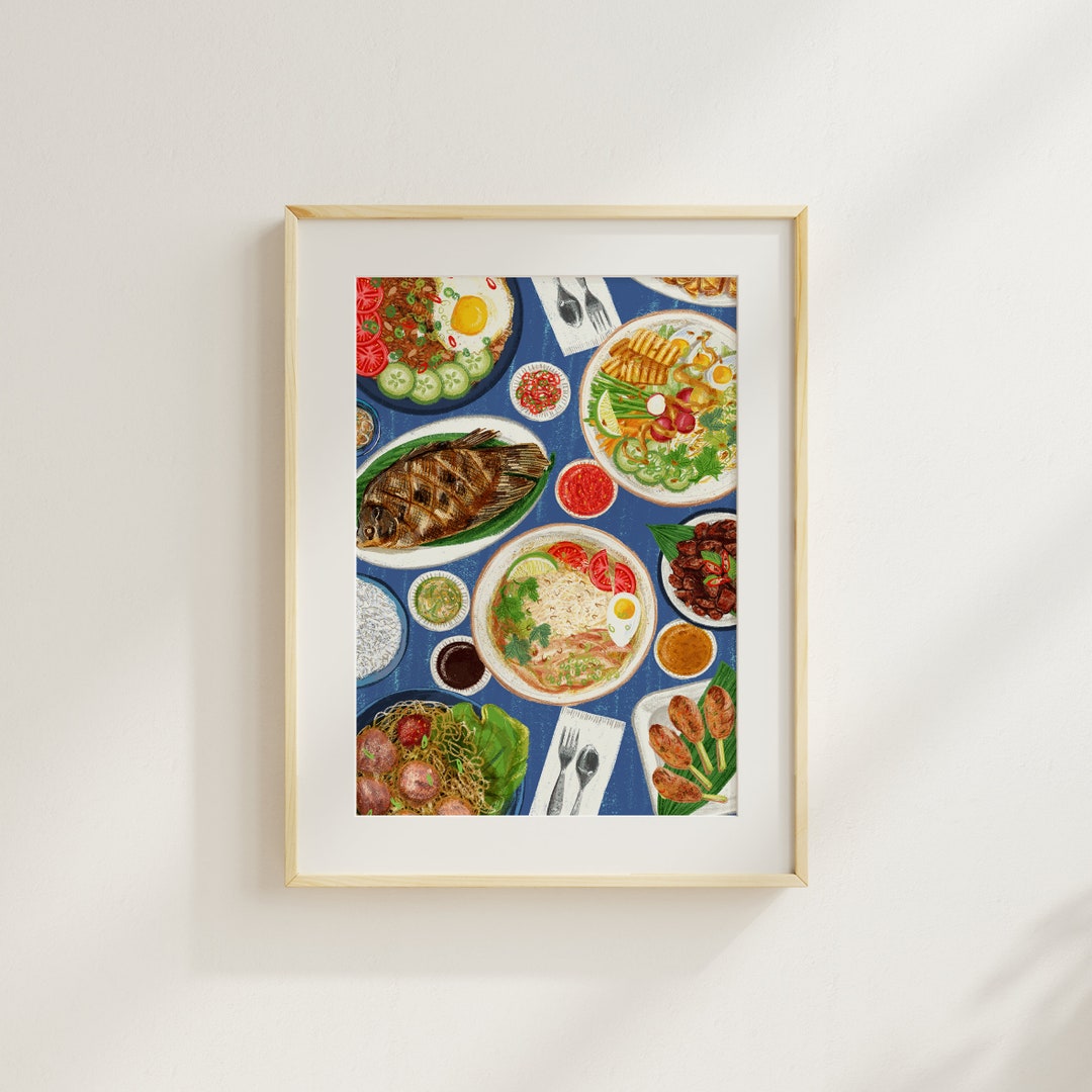 A4 A3 / Indonesian Food Print / Giclée Print Illustration Poster ...