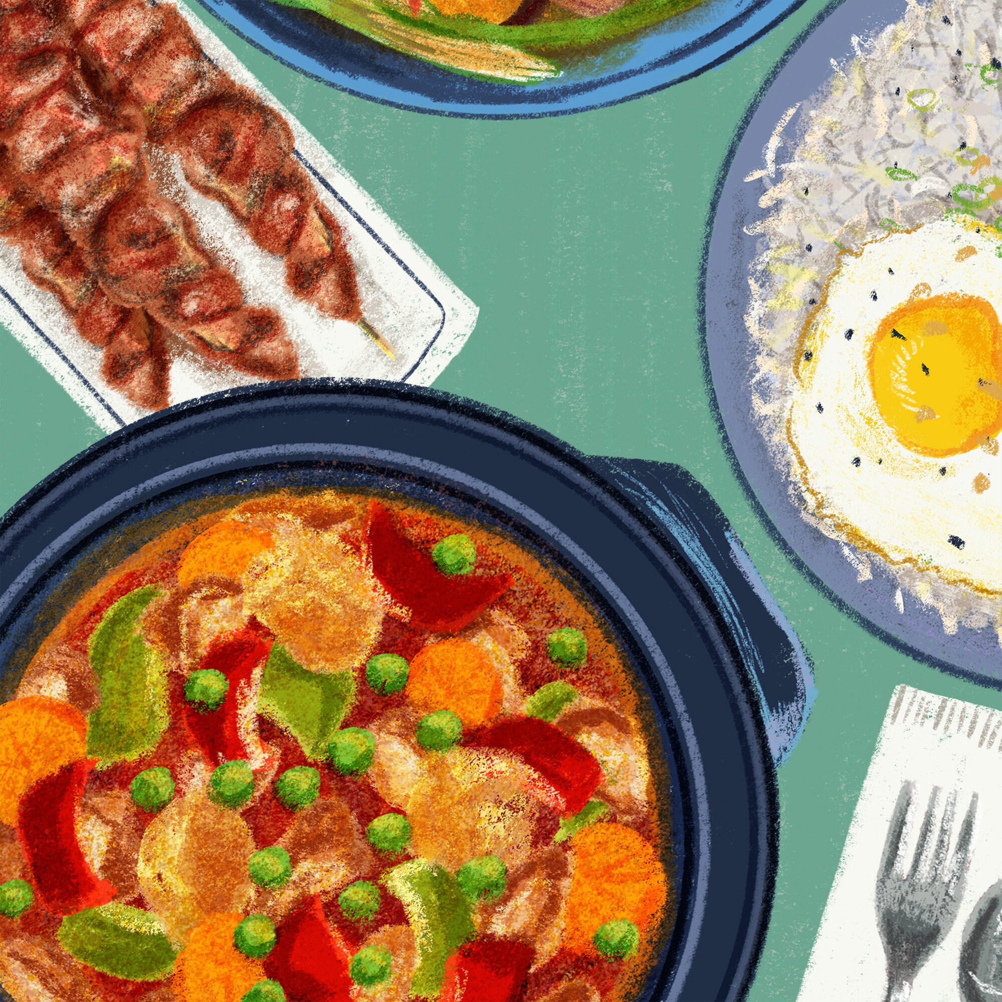 A4 A3 / Filipino Food Illustrated Poster Print / Giclée Print - Etsy