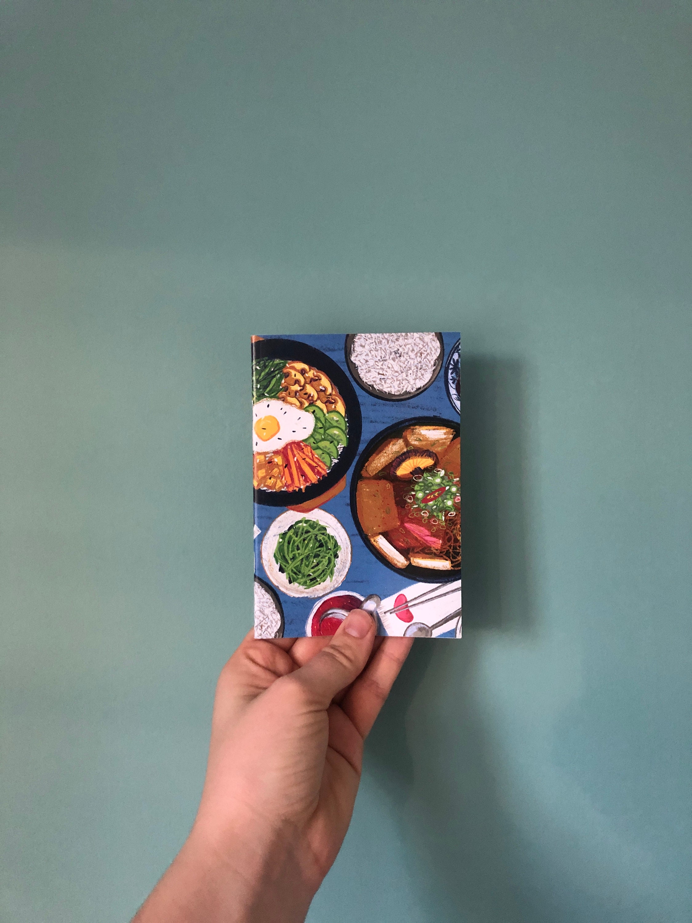 Notebook / Korean Food Print Illustrated / Lined Paper Writing - Etsy