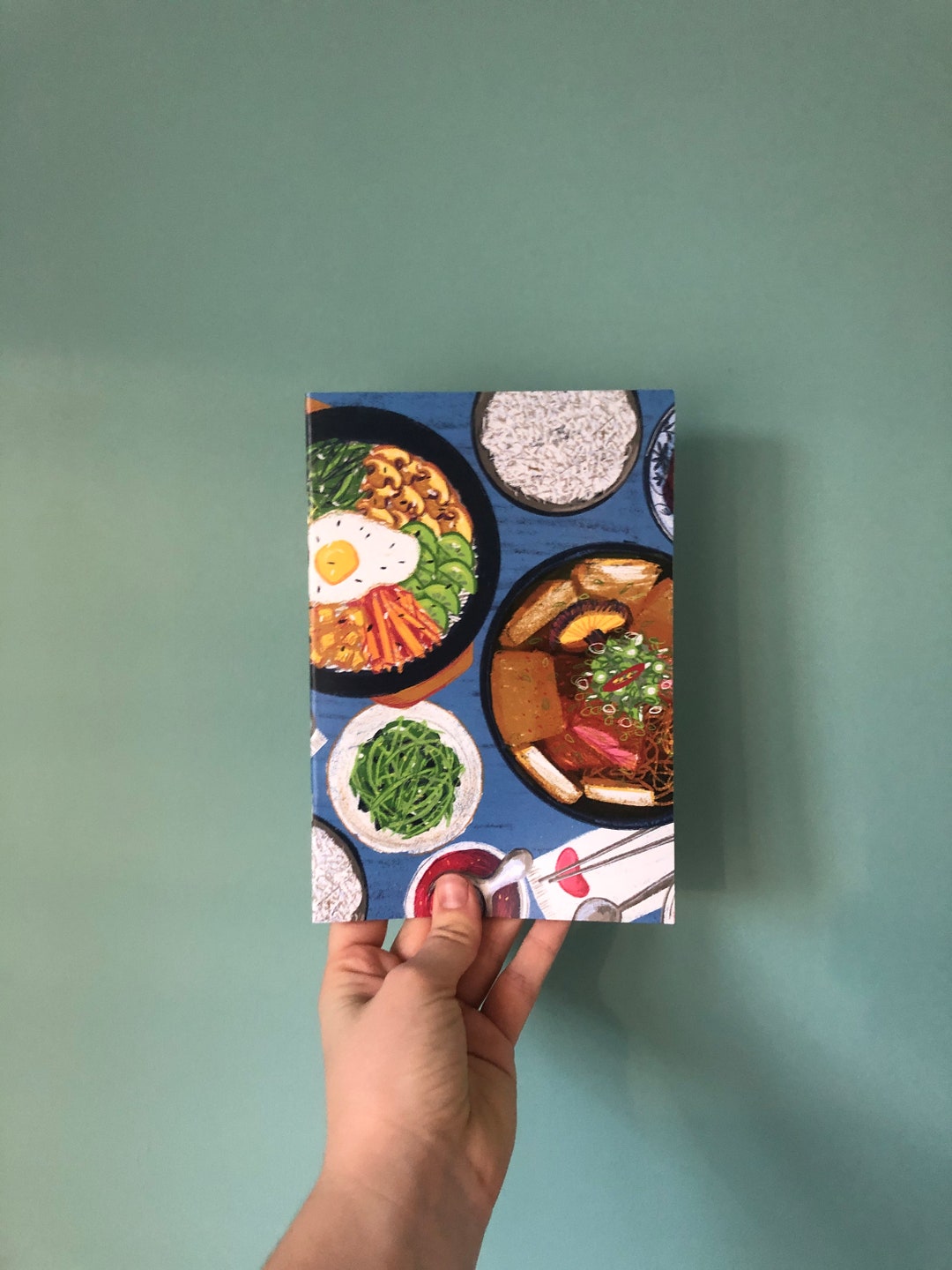 Notebook / Korean Food Print Illustrated / Lined Paper Writing - Etsy