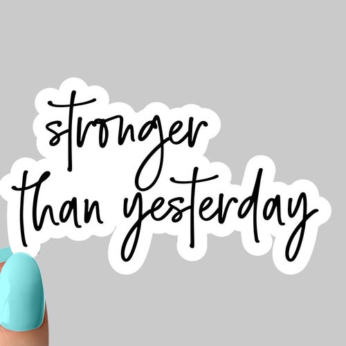 It Doesnt Get Easier You Just Get Stronger Sticker Funny - Etsy