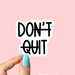 Black Dont Quit Do It Sticker Motivate Stickers Gym | Etsy