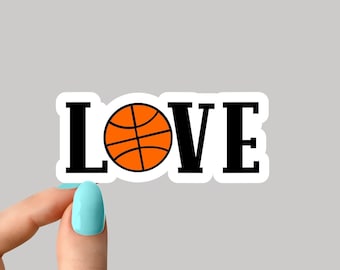 Basketball Heart Love Vinyl Decal Sticker Hoops Ball B-ball Sports - Etsy