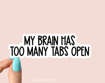 Tabs Open Sticker - Etsy
