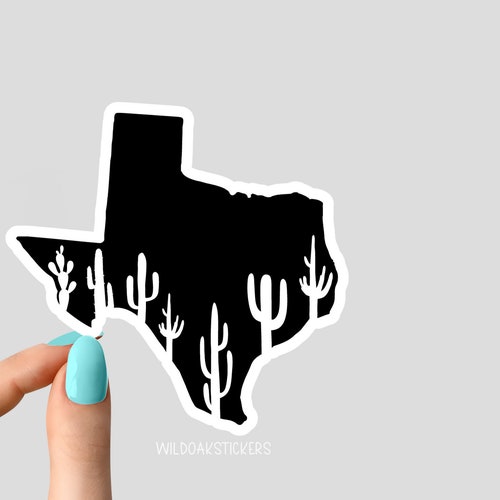 Texas Cactus Sticker Funny Coffee Stickers Country Music - Etsy