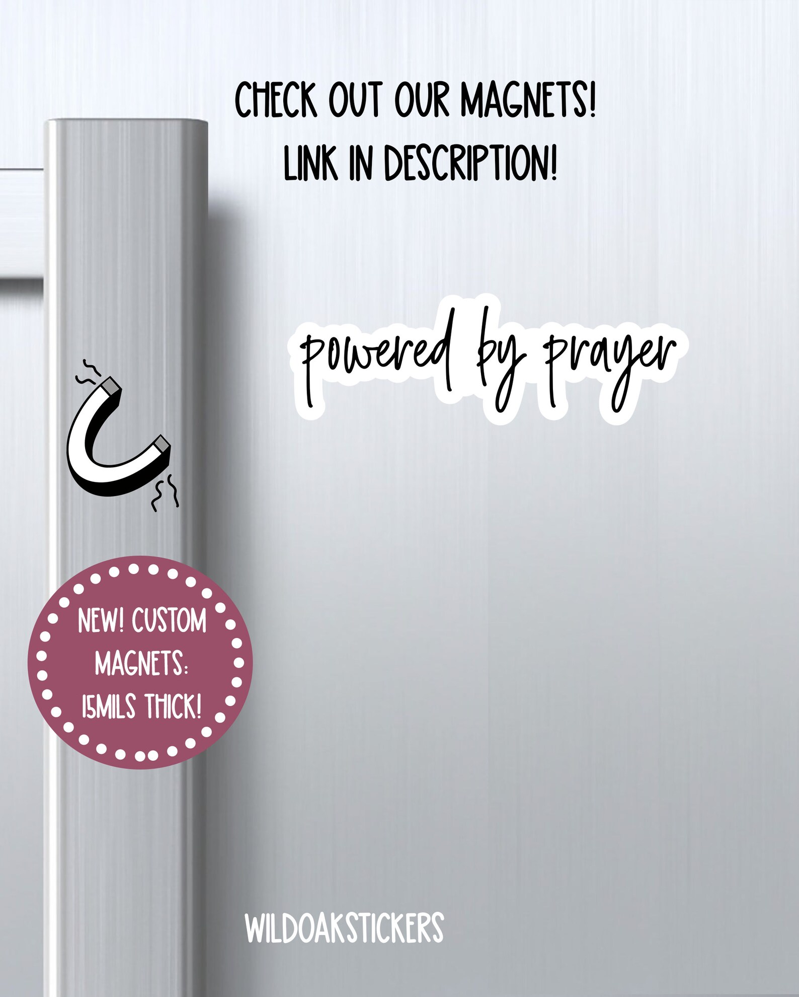 Powered by Prayer Sticker, Faith Decal, Pray Christian Laptop Decal ...