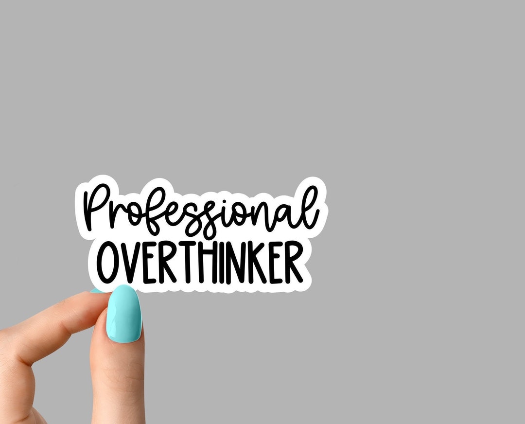 Professional Overthinker Sticker, Introvert Funny Sticker, Laptop ...