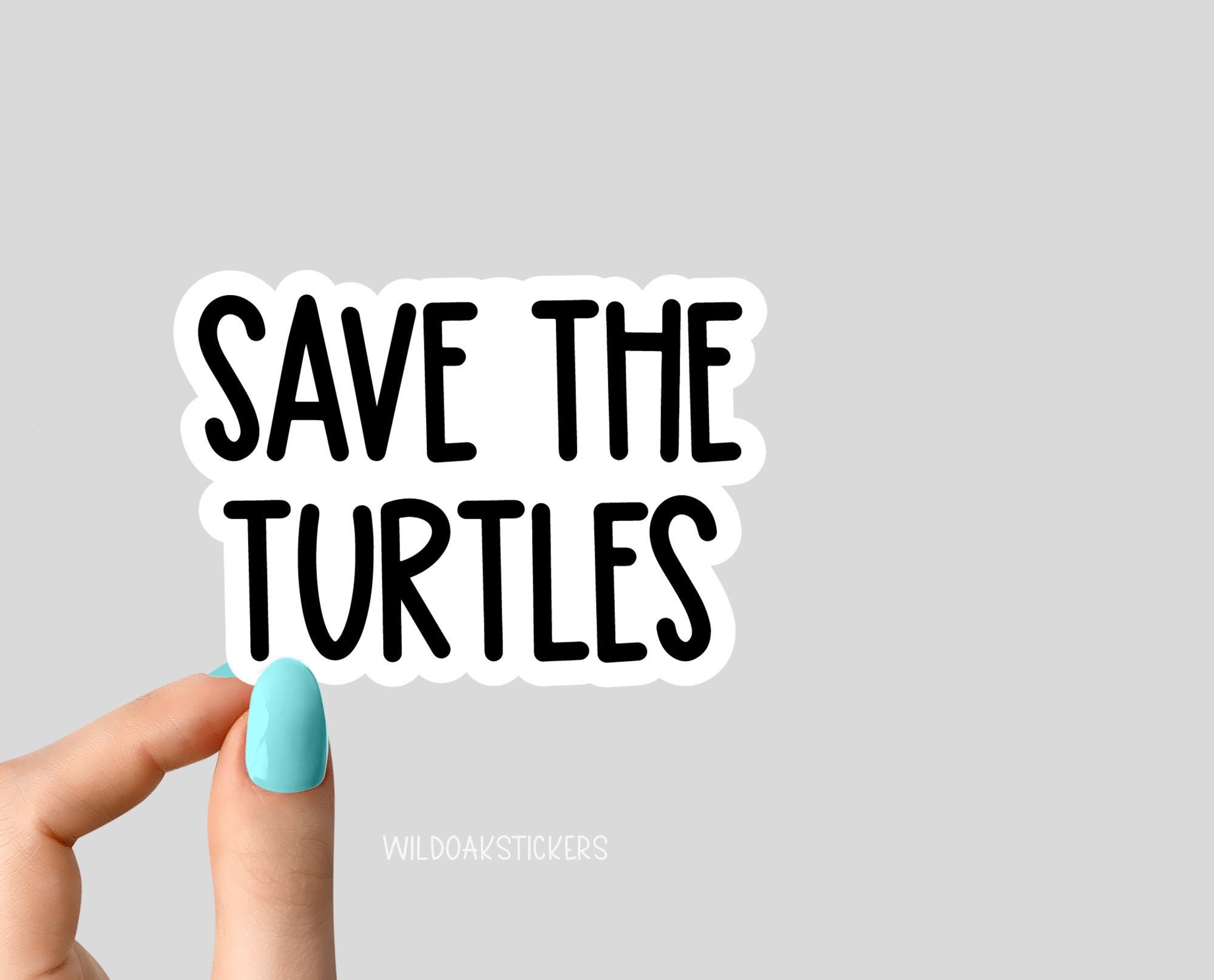 Save the Turtles Sticker Turtle Stickers Environment - Etsy