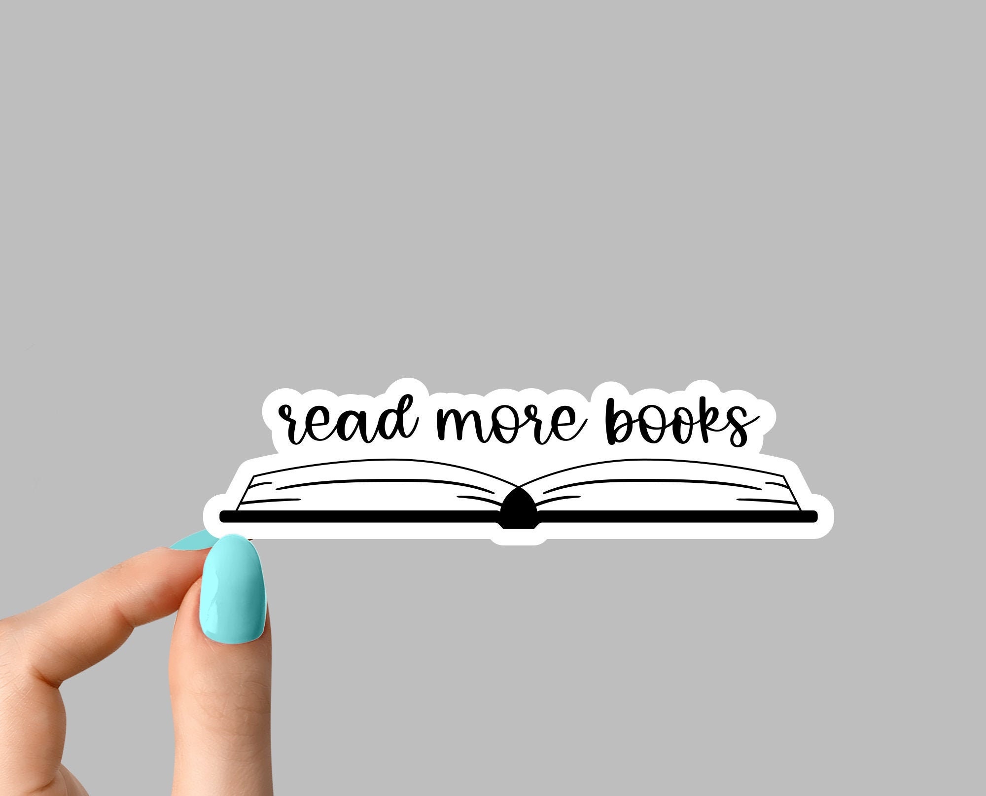 Read More Books #2 Sticker, Funny Stickers, Read More Books Stickers ...