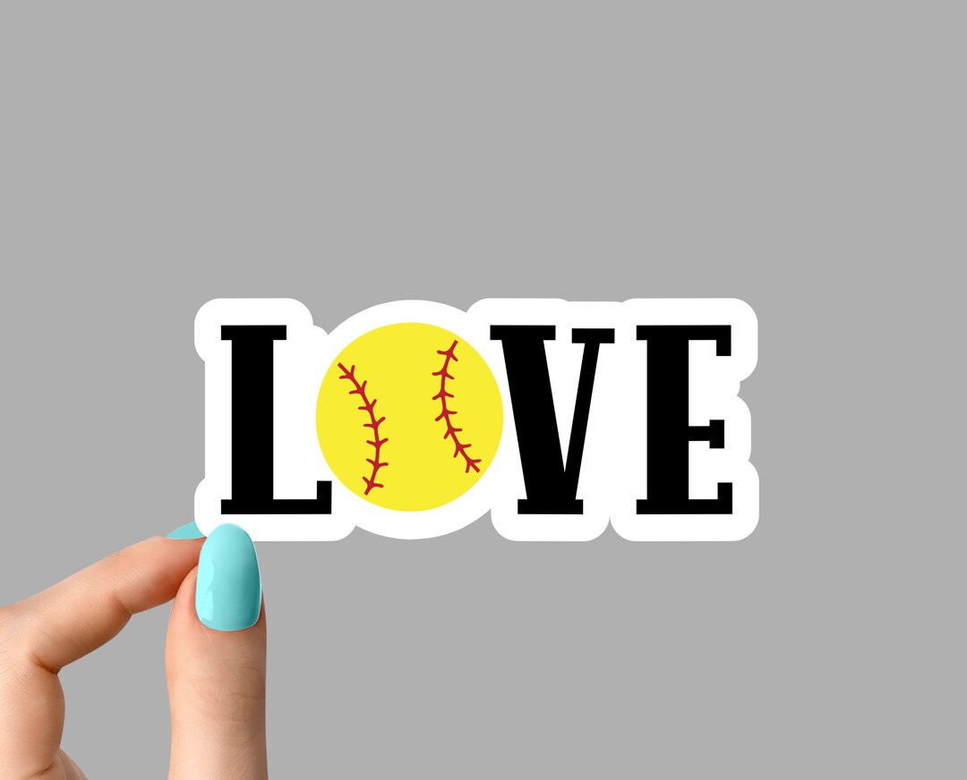 Love Softball Stickers, Softball Mama Stickers, Softball Decal ...
