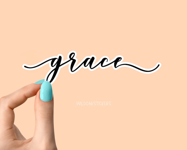 Grace Christian Sticker Christian Worship Laptop Decals Faith - Etsy
