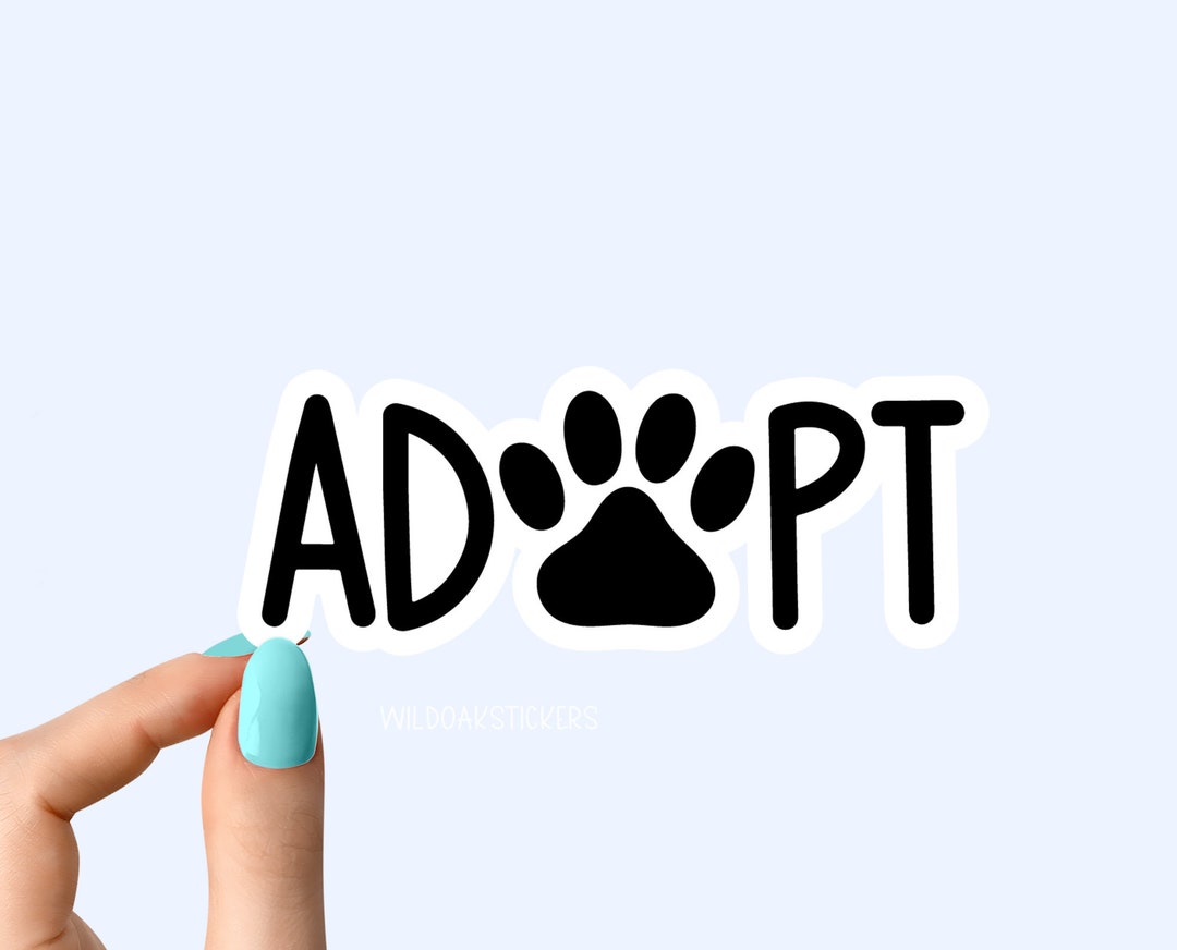 Adopt Sticker Dog Laptop Decals, Adopt Dogs Inspirational for Water ...