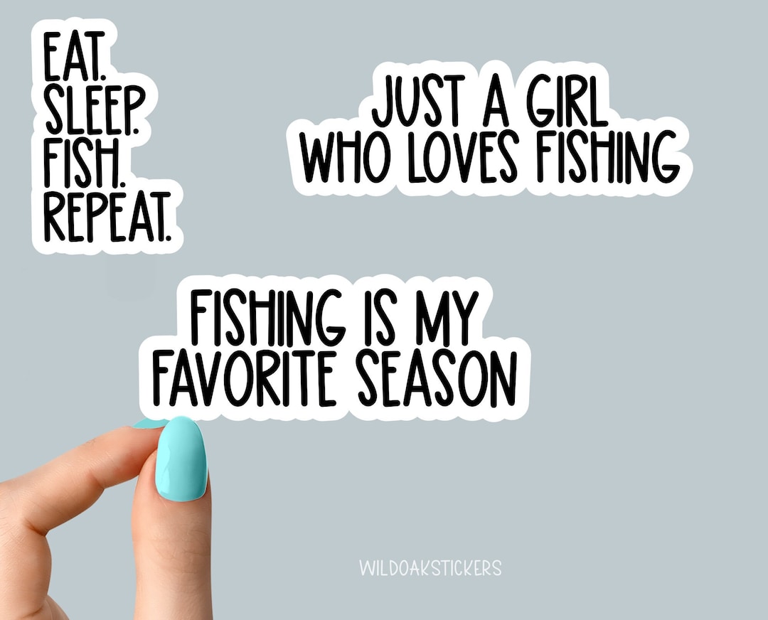 Funny Fishing Stickers, Fishing Girl Stickers, Fishing Car Decals ...