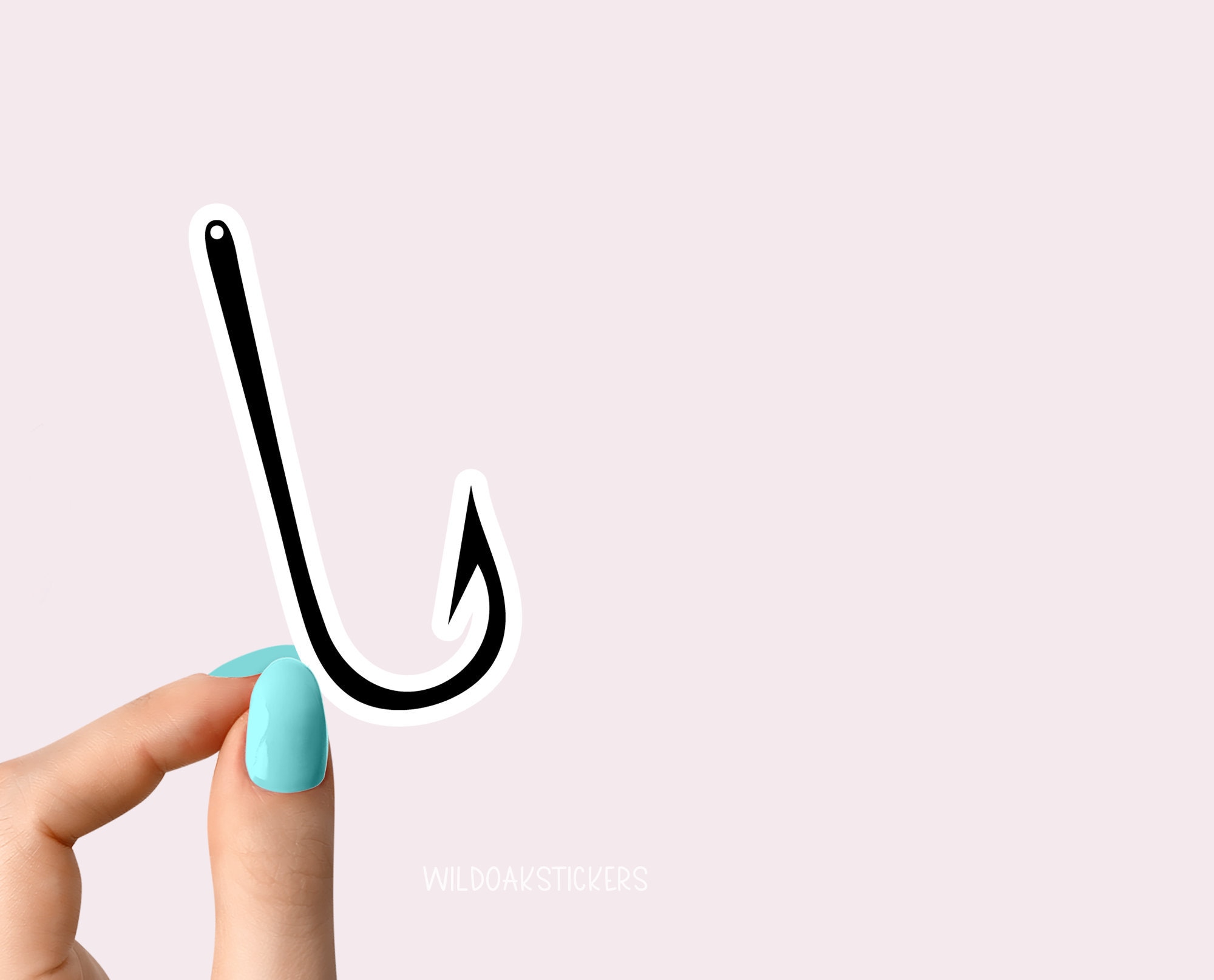 Fish Hook Sticker Fishing Laptop Decals Fish Hook Tumbler | Etsy