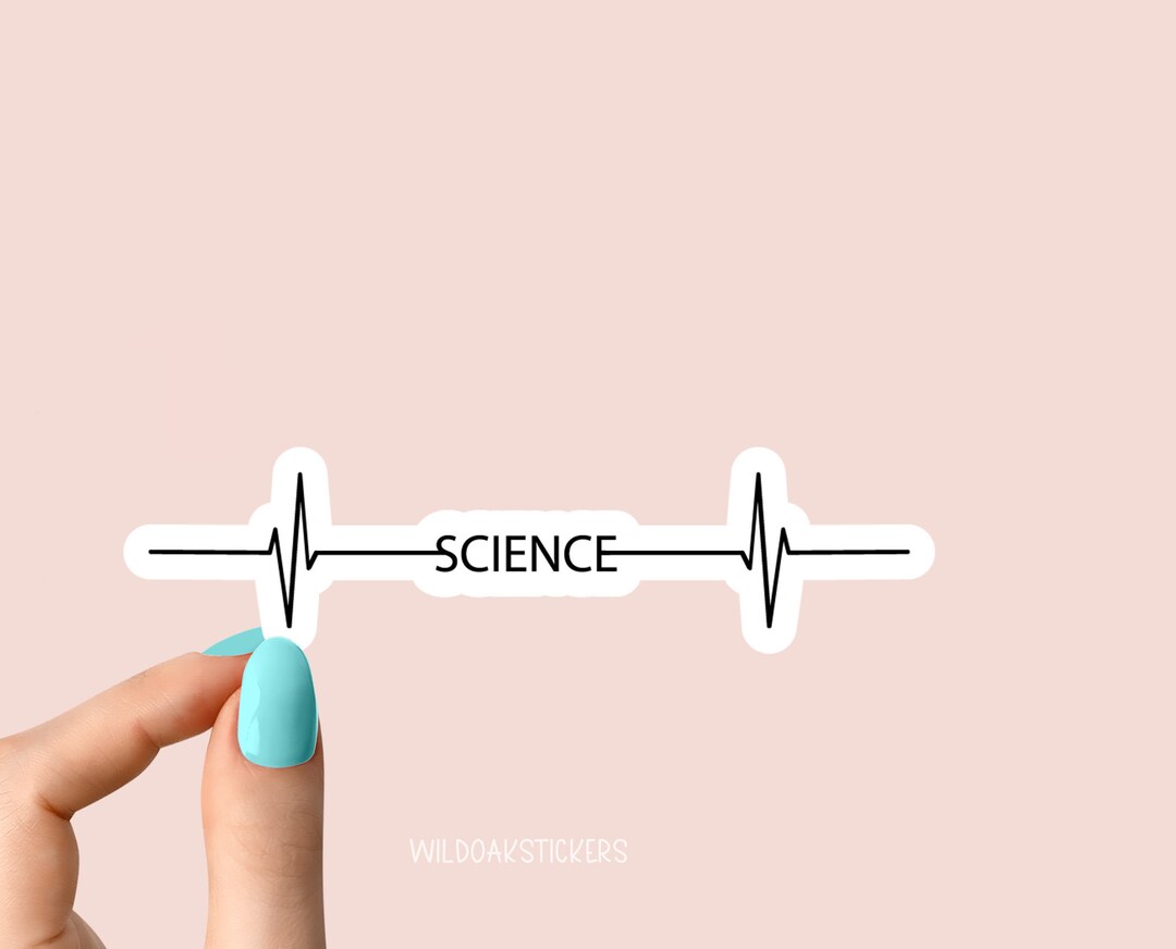 Science Heartbeat Sticker, Funny Science Stickers, Science Laptop ...