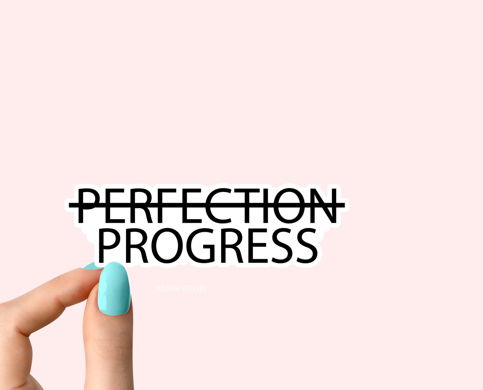Perfection Progress Sticker Motivational Funny Stickers - Etsy