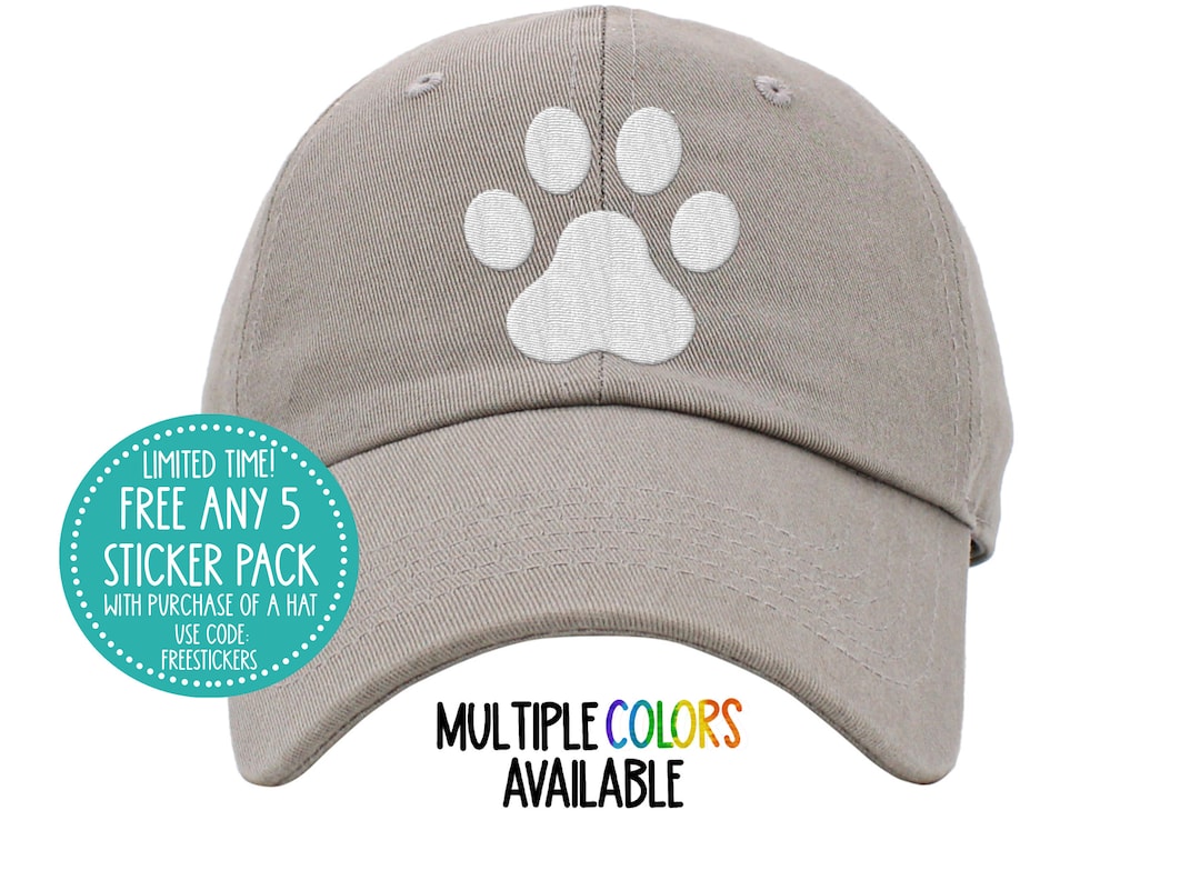 Dog Paw Hat Personalized Embroidered Hat Dog Mama Dog Paw Adjustable ...