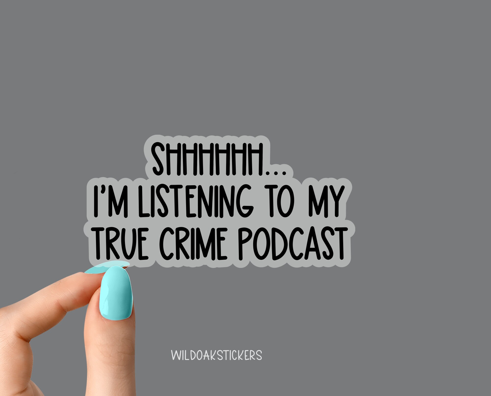 Shhh Crime Podcast Stickers True Crime Podcasts Stickers | Etsy