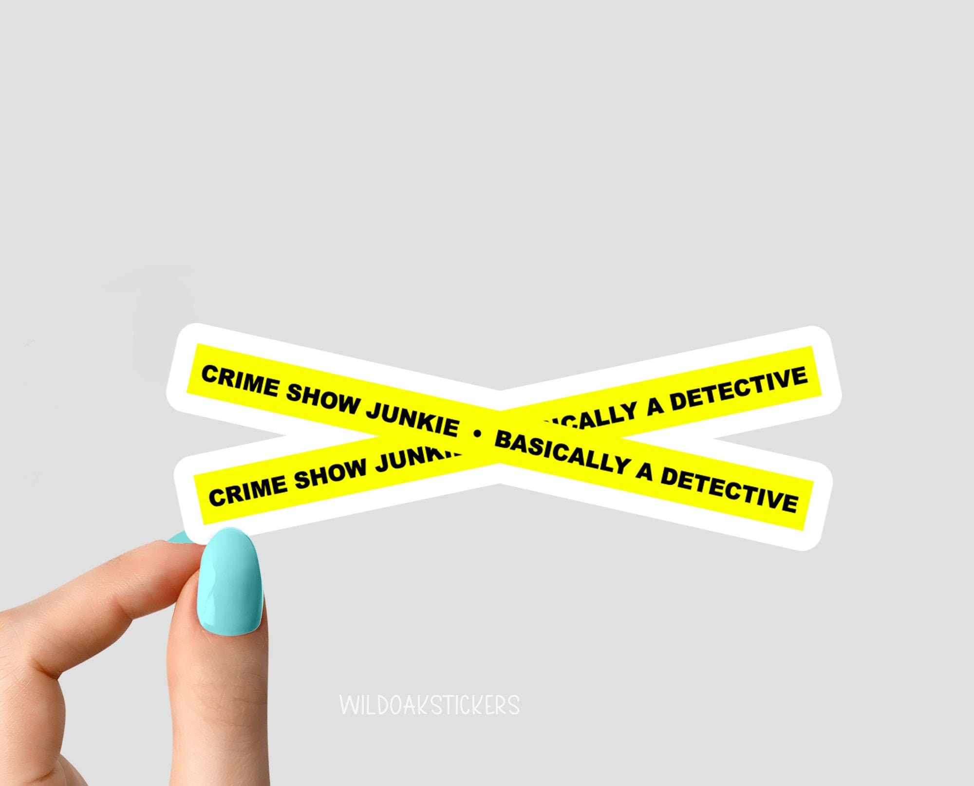 Crime Show Junkie Crime Scene Tape Stickers True Crime | Etsy