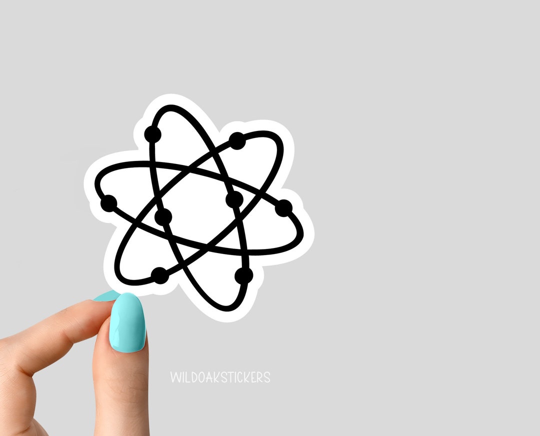 Astronomy Atoms Sticker, Science Sticker, Funny Laptop Science Stickers ...