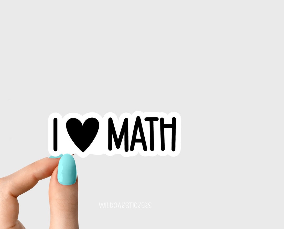 I Heart Love Math Sticker, Math Laptop Stickers, Math Water Bottle ...