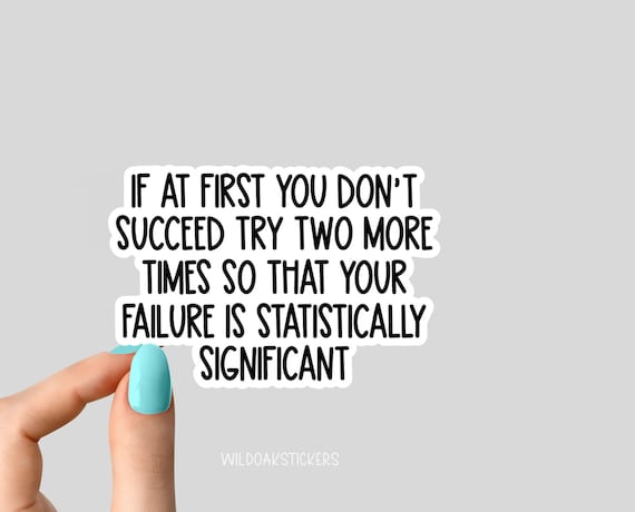 Funny math statistics sticker math laptop stickers math | Etsy