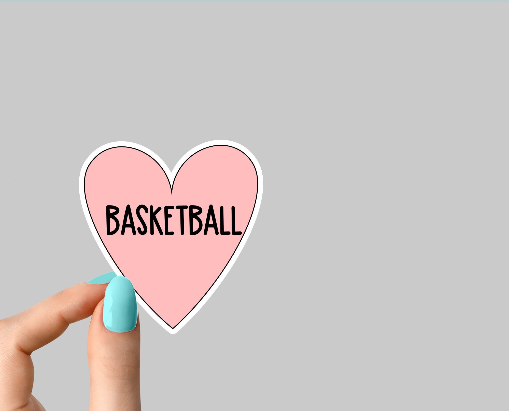 Pink Basketball Heart