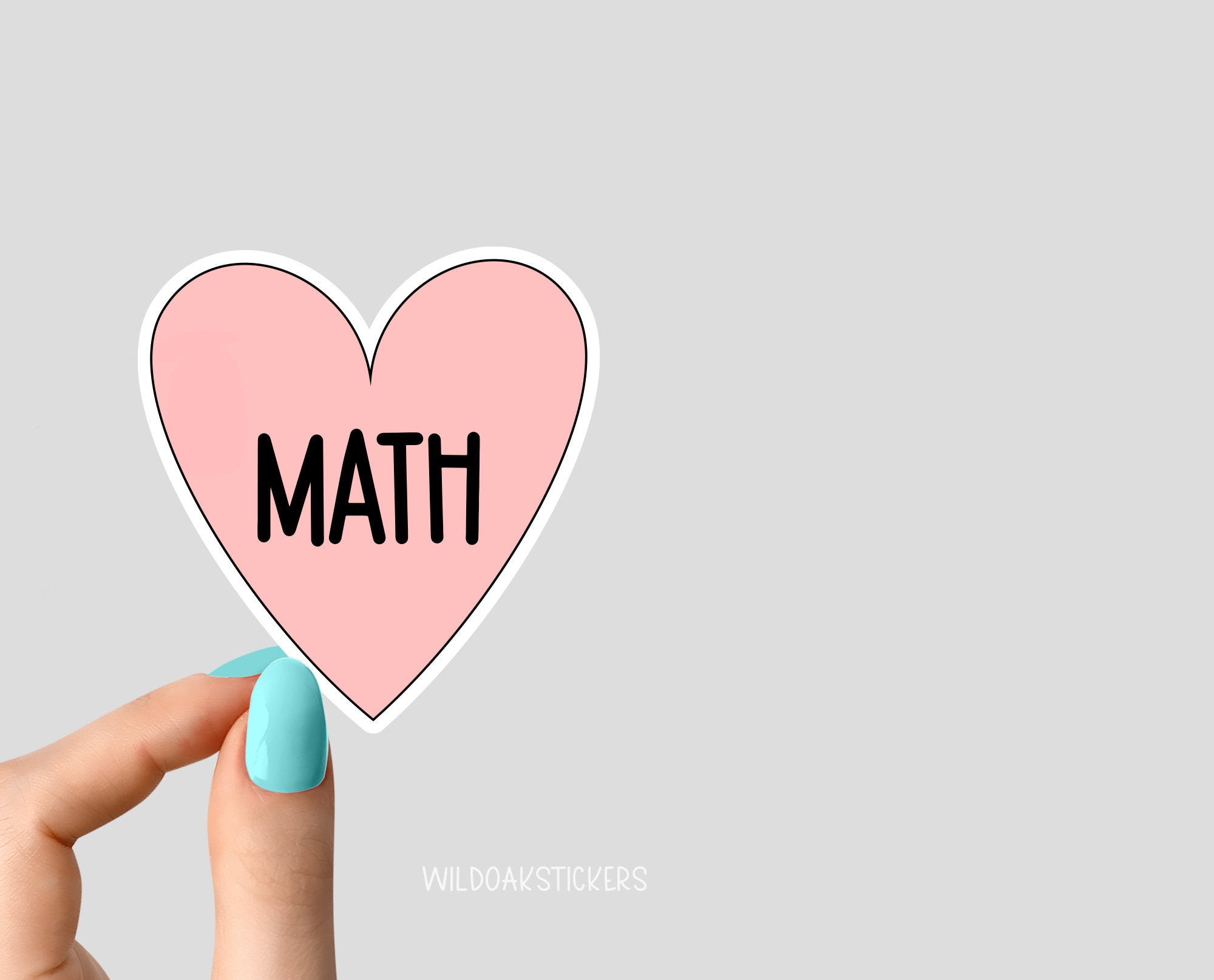 Pink Heart Math Sticker Math Laptop Stickers Math Water - Etsy