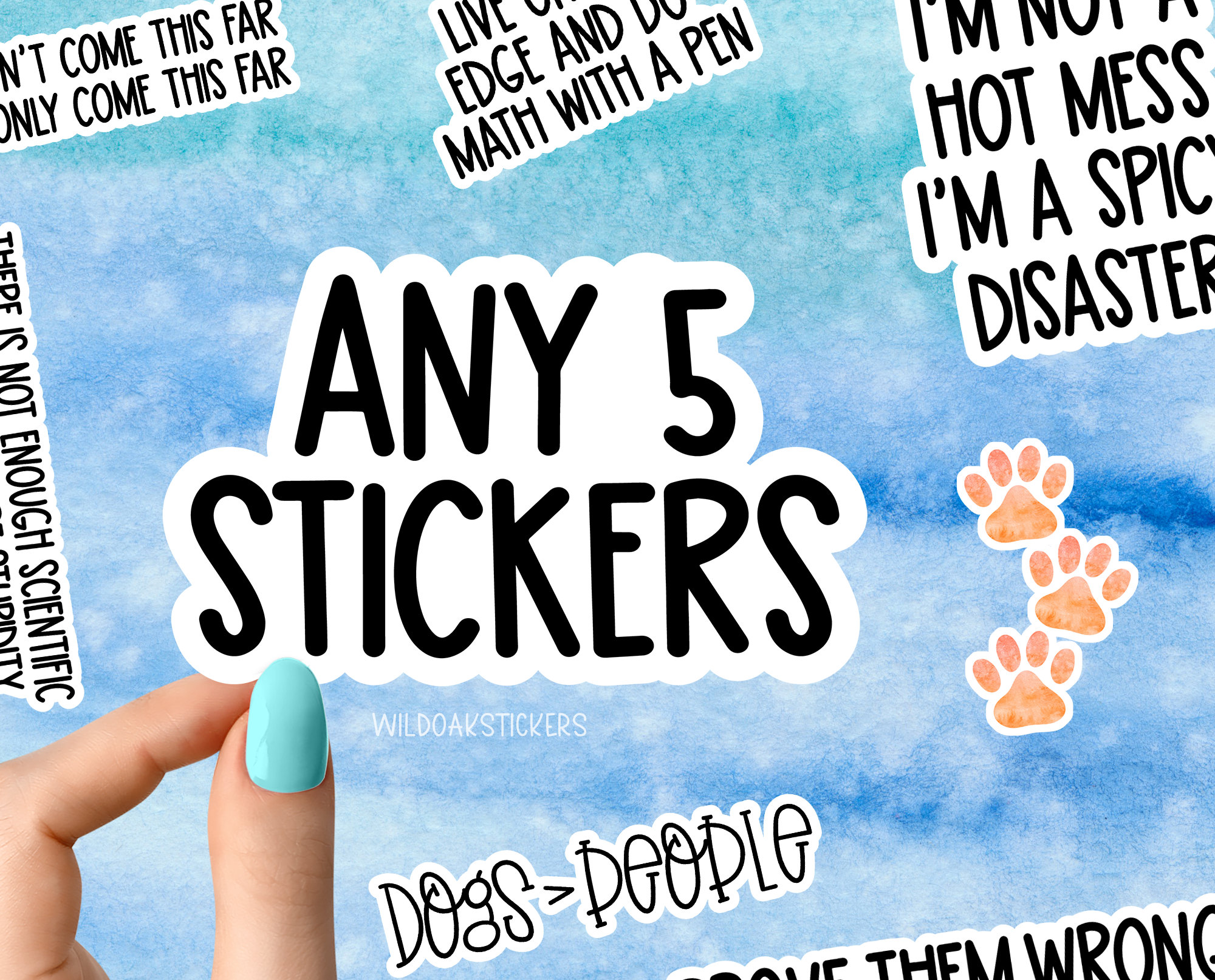 Any 5 Stickers Sticker Bundles Vinyl Stickers for Laptops - Etsy