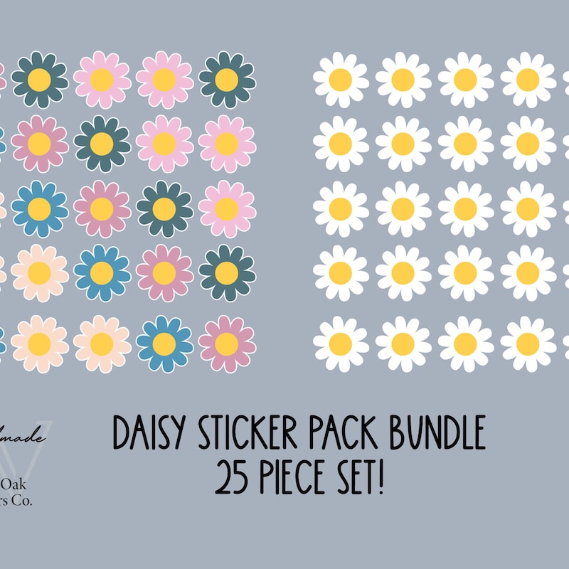 Mini Vinyl Daisy Sticker - Etsy