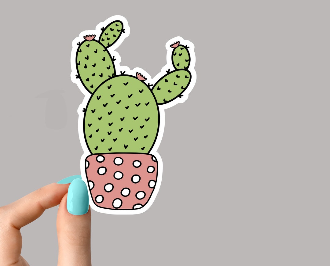 Cactus #2 Sticker, Cactus Stickers, Plant Life Stickers Plant Laptop ...