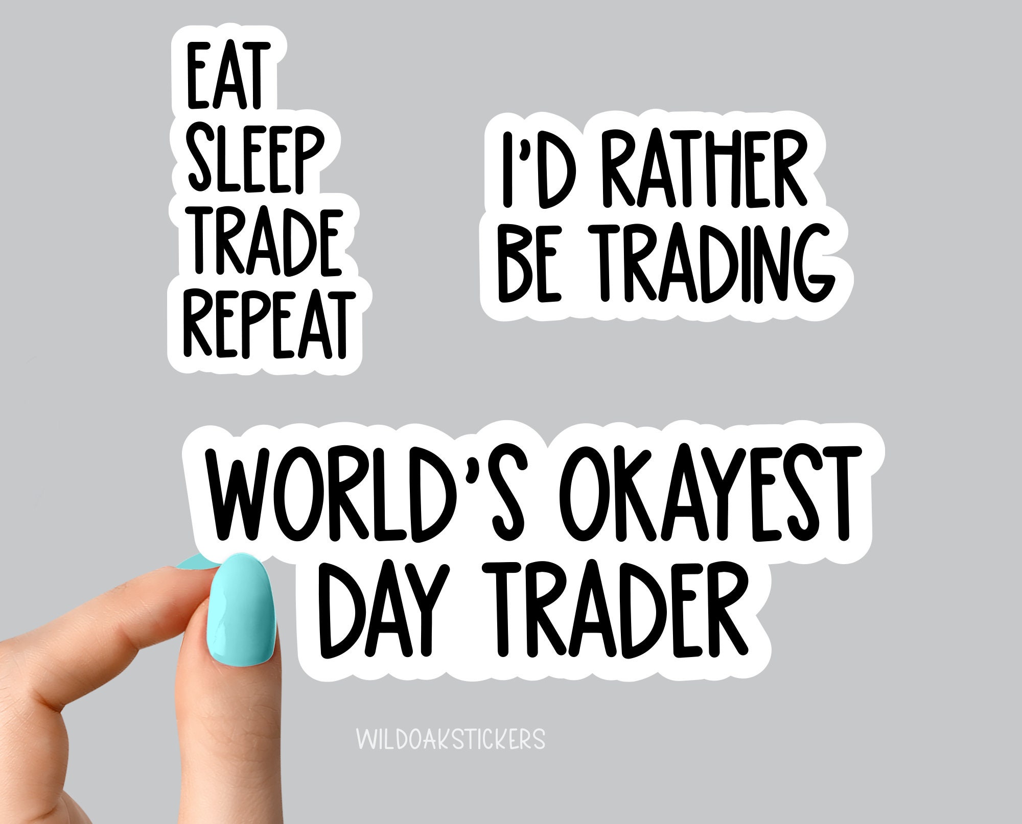 Worlds Okayest Day Trader Stickers Day Trader to the Moon - Etsy