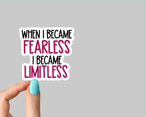 Fearless Limitless Sticker Motivation Water Bottle Stickers - Etsy