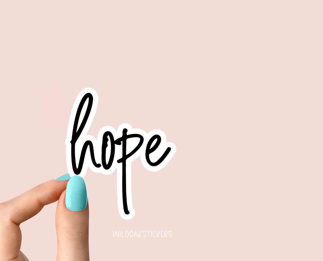 Hope Sticker, Funny Sticker, Motivational Laptop Decals, Faith Gym ...