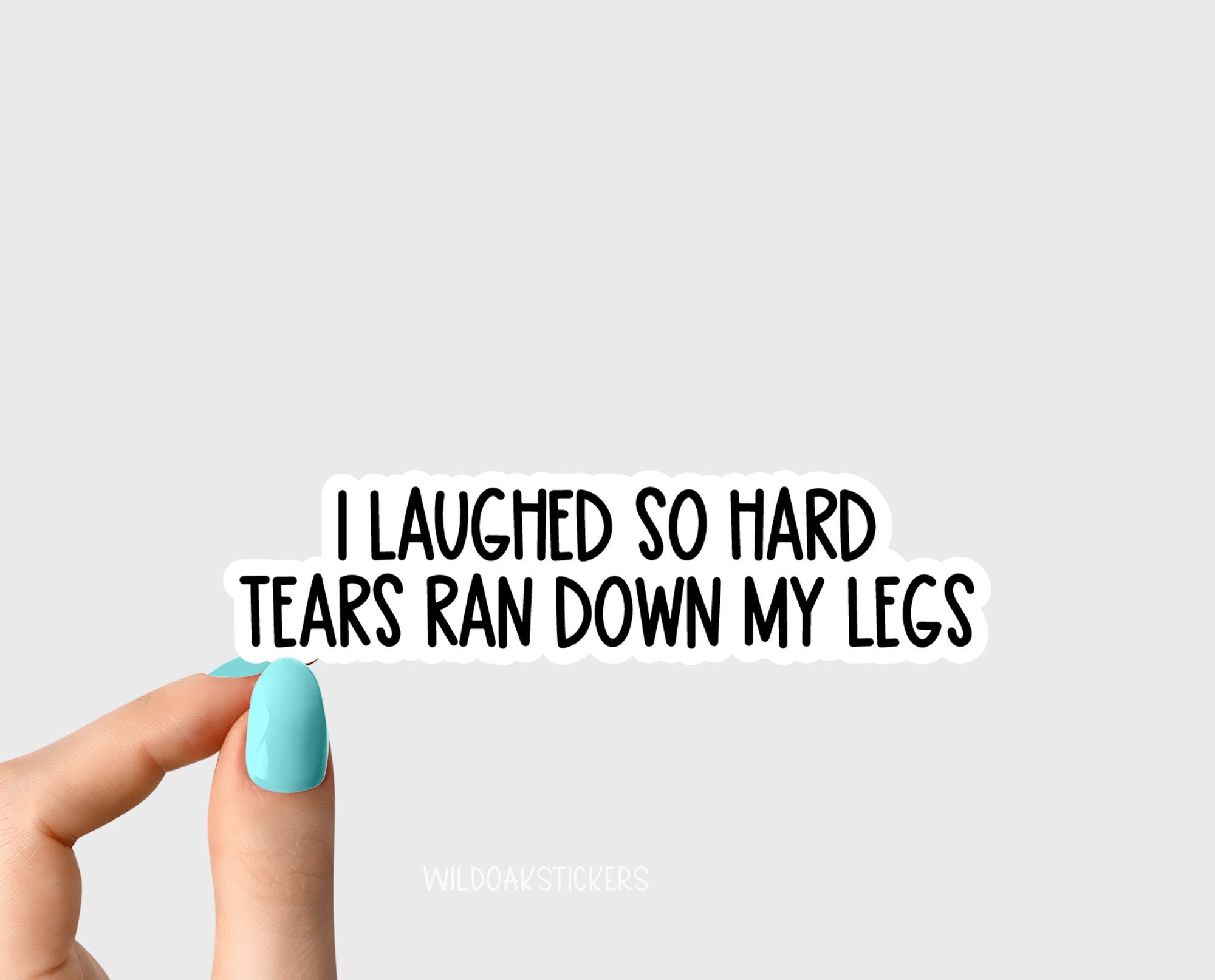 I laughed so hard tears ran down my legs sticker funny | Etsy