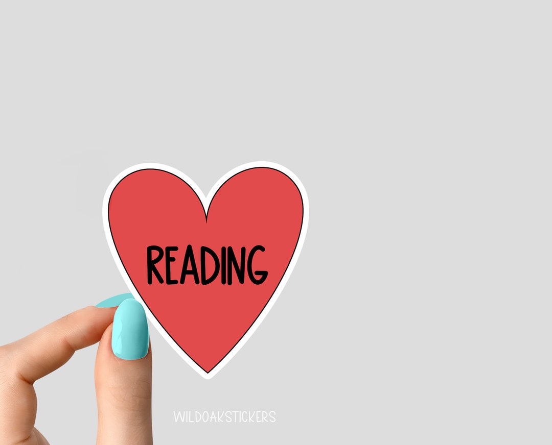 Heart Reading Sticker, Funny Stickers, Motivation Laptop Decals ...