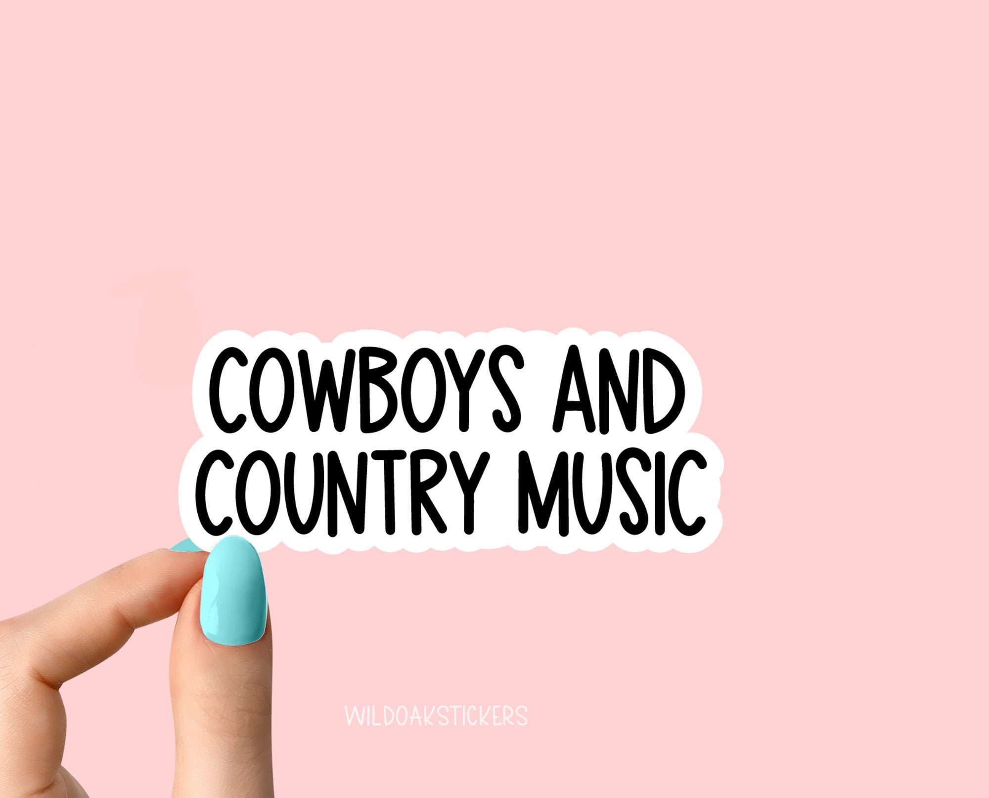 Cowboys and Country Music Sticker Funny Coffee Stickers | Etsy