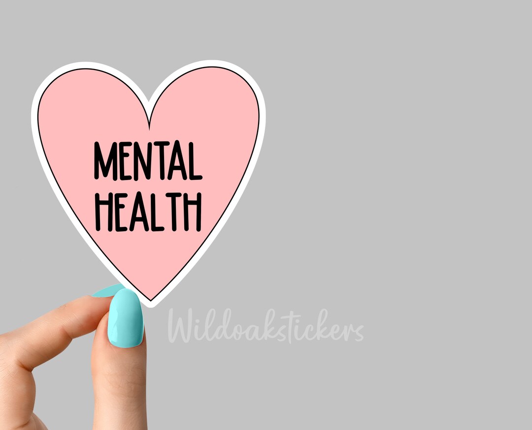 I Heart Mental Health Stickers, Mental Health Stickers, Public Health ...