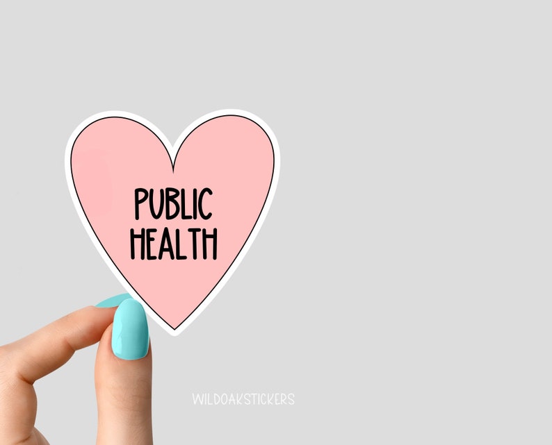 Pink Heart Public Health Sticker Public Health Nerd Stickers | Etsy