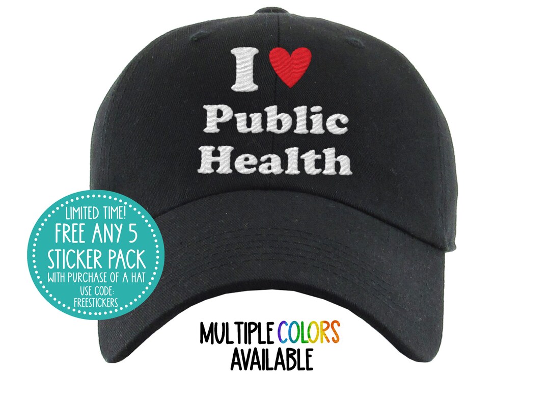 I Heart Public Health Personalized Embroidered Hat Public Health ...