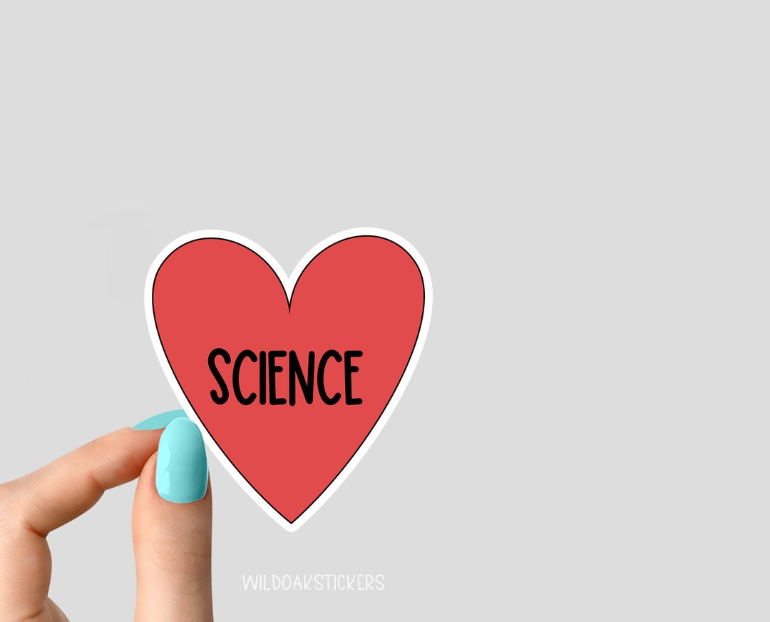 Heart Science Sticker, Funny Science Stickers, Science Laptop Decals ...