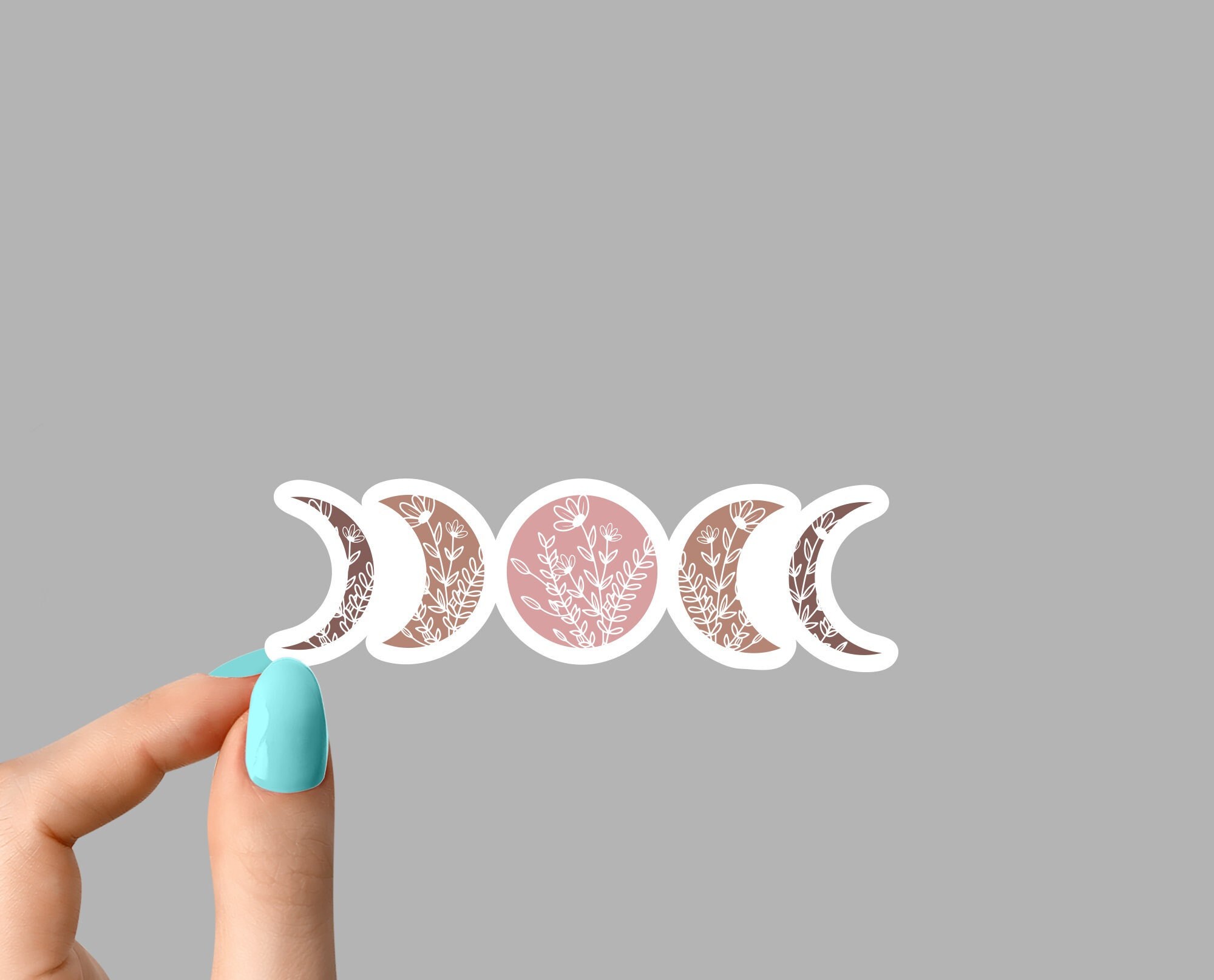 Moon Flower 3 Sticker Wild Moon Sticker Nature Funny - Etsy