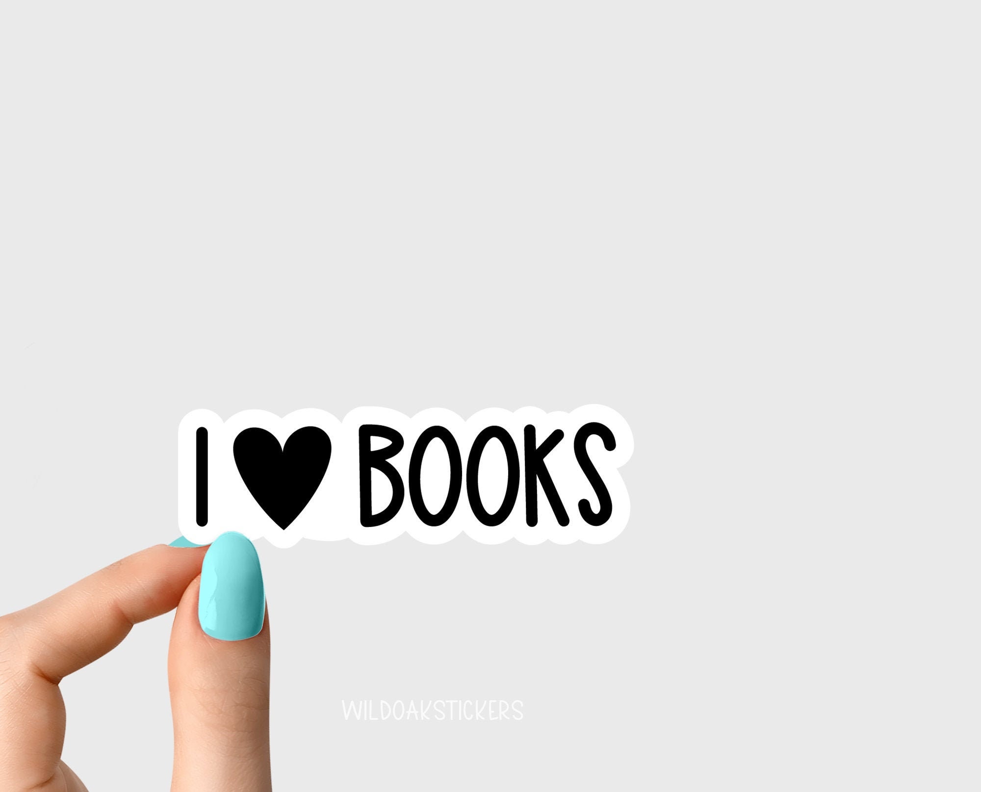 I Heart Love Books Sticker Funny Sticker Books Laptop - Etsy