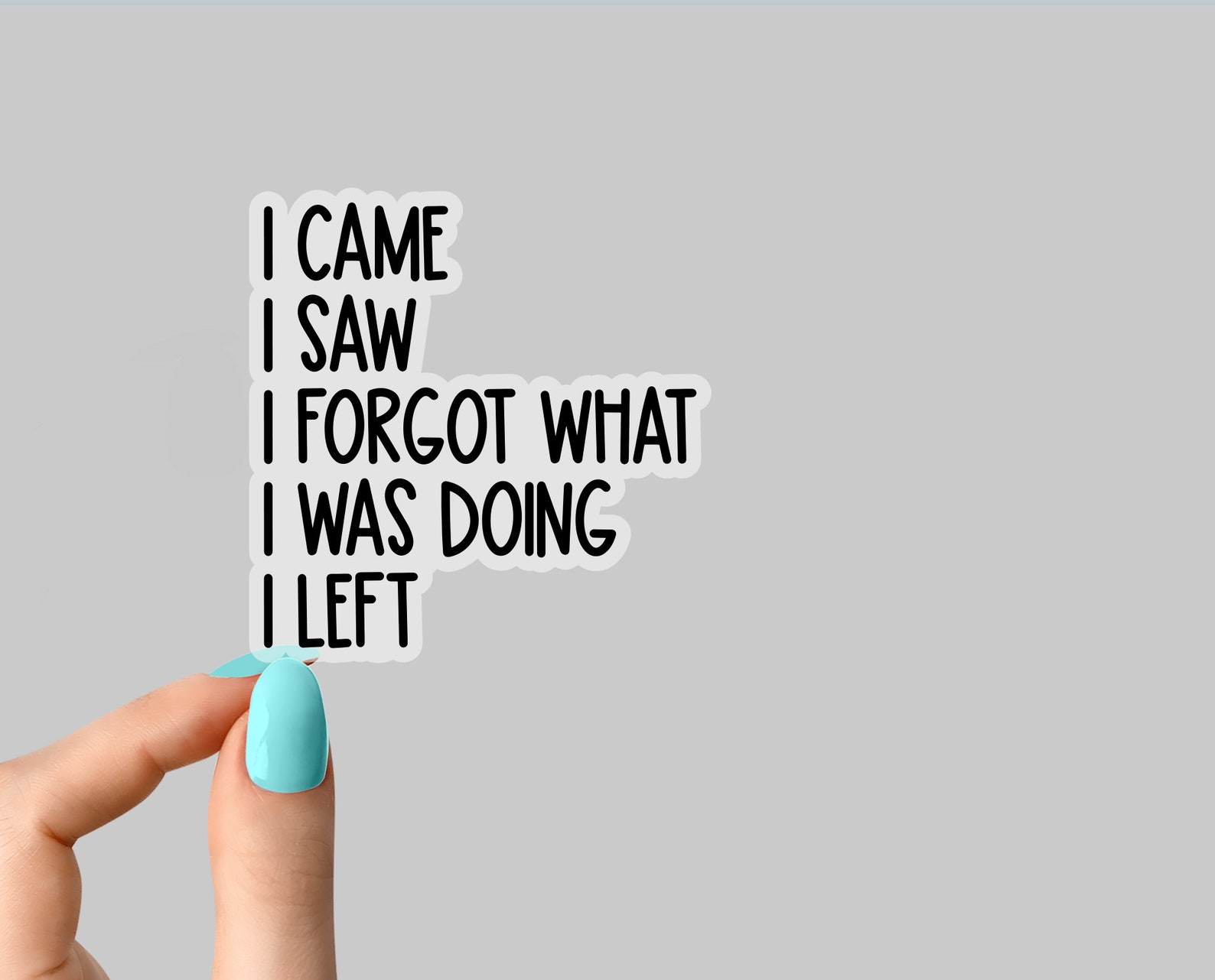 I Came I Saw I Forgot What I Was Doing I Left Sticker, Funny Magnet ...