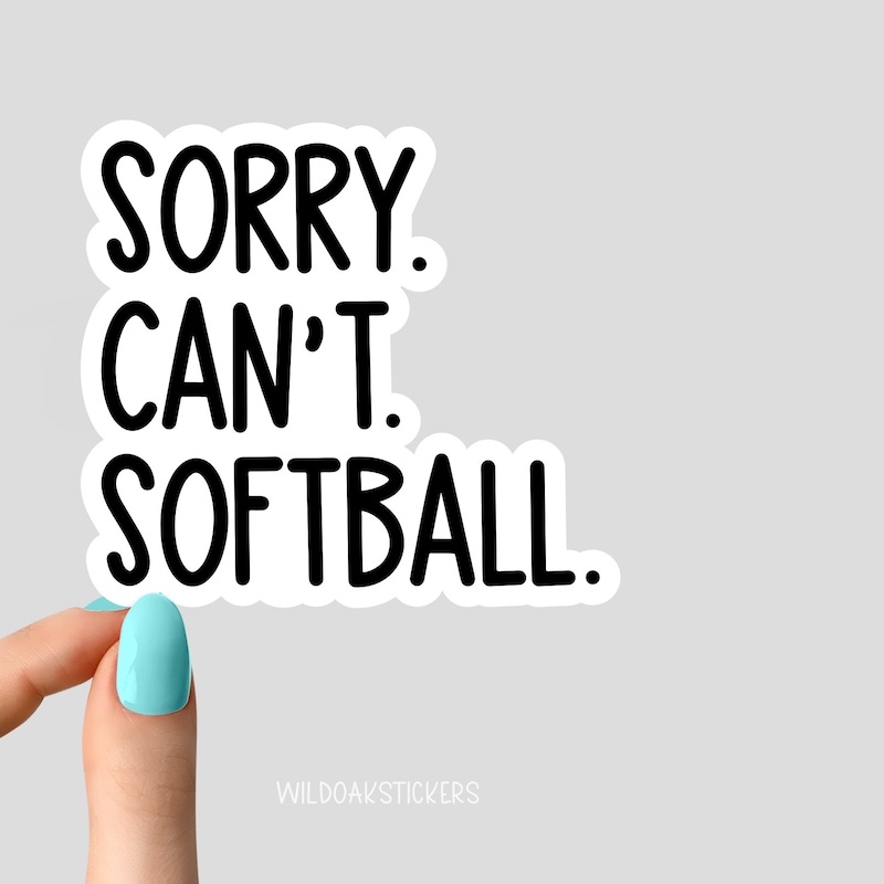 Softball Sticker - Etsy