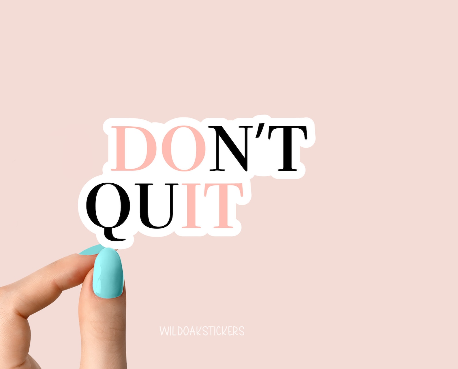 Pink Dont Quit Do It Crossout Pink Sticker, Motivational Workout Laptop ...