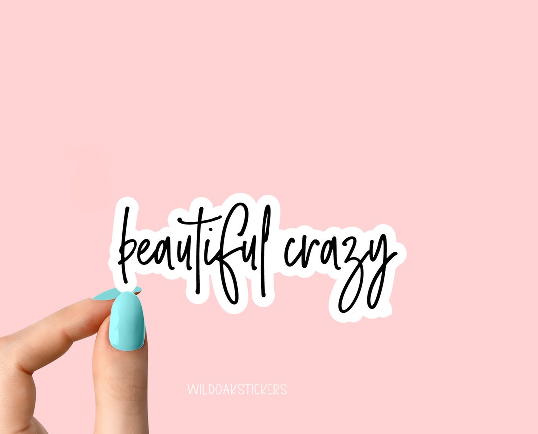 Beautiful Crazy Stickers Live Your Life Motivational Stickers - Etsy