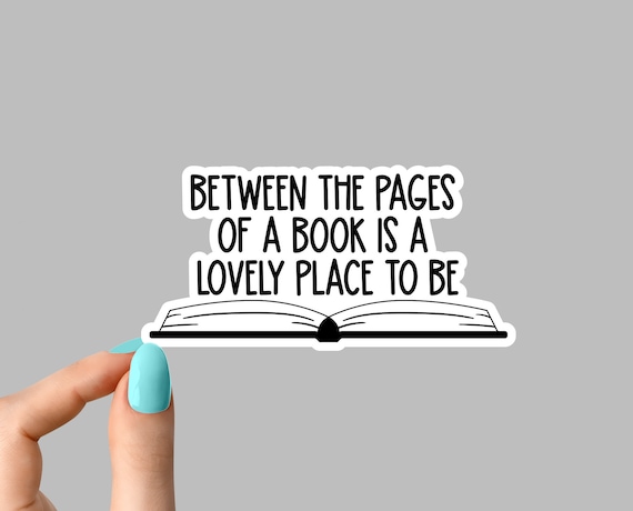 Between the Pages of a Book Sticker Funny Stickers Read More | Etsy